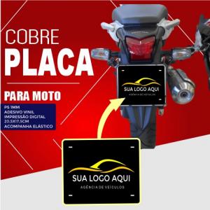 COBRE PLACA PARA MOTO PLACA PS 1MM 20,5X17,5 cm 4x0 somente frente ...